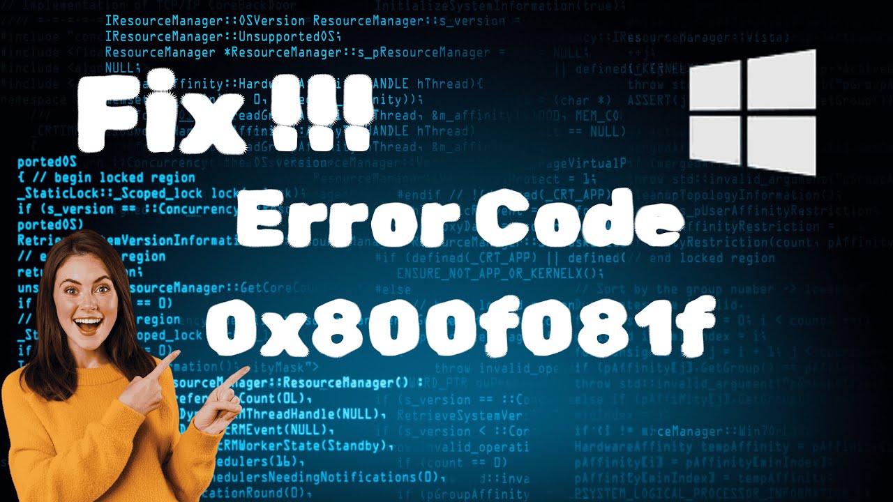 How to Fix Error Code 0x800f081f in Windows - YouTube