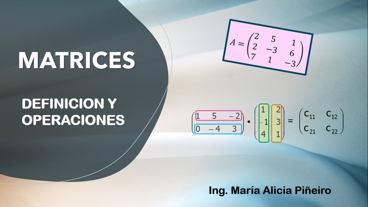 Matrices (parte 1: Definición y operaciones) - YouTube
