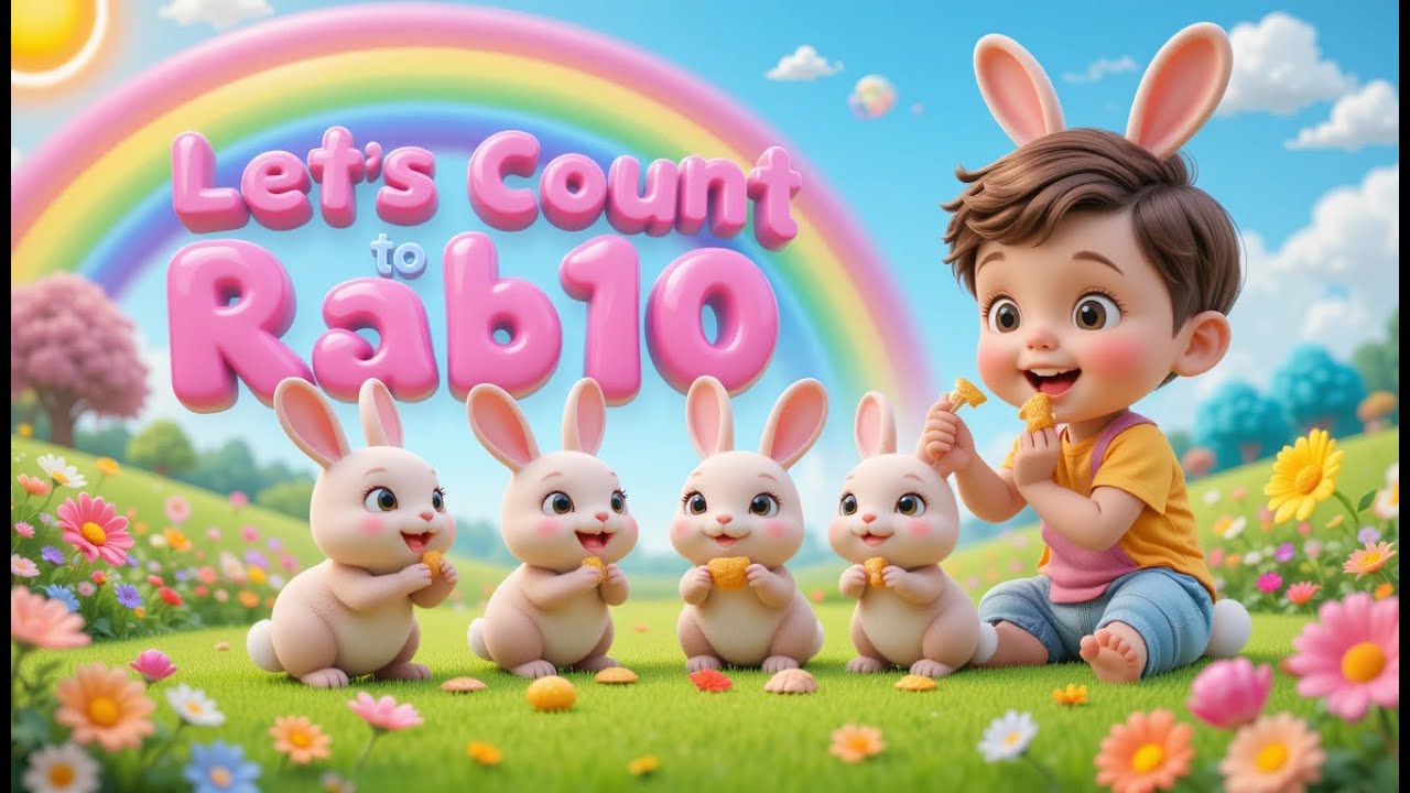 Rabbit Counting Song | Learn Numbers 1 to 10 with Cute Rabbits - YouTube