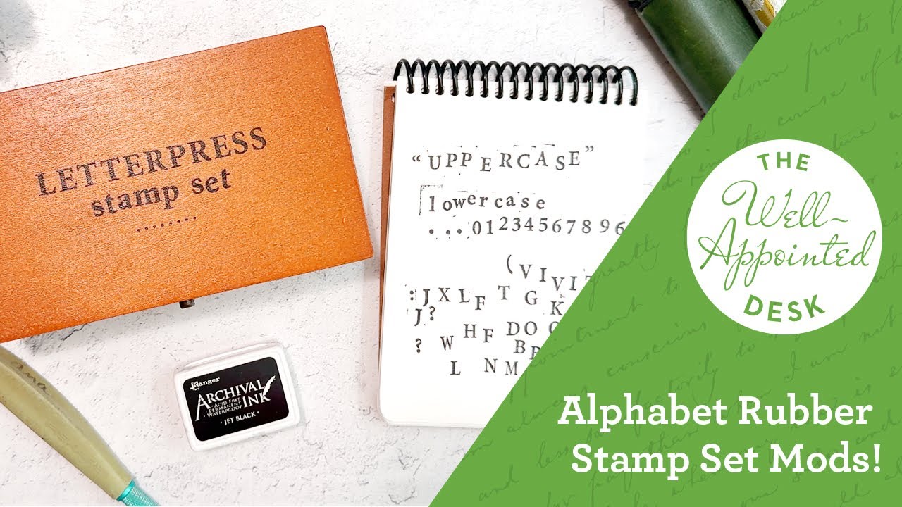 Mod You Stamps: Alphabet Rubber Stamp Set Mods - YouTube