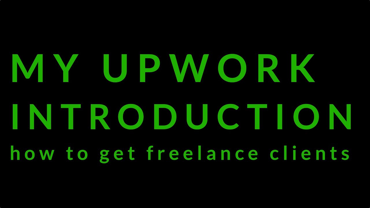 Upwork Freelance Intro for Cover Letter Sample - How I introduce myself ...