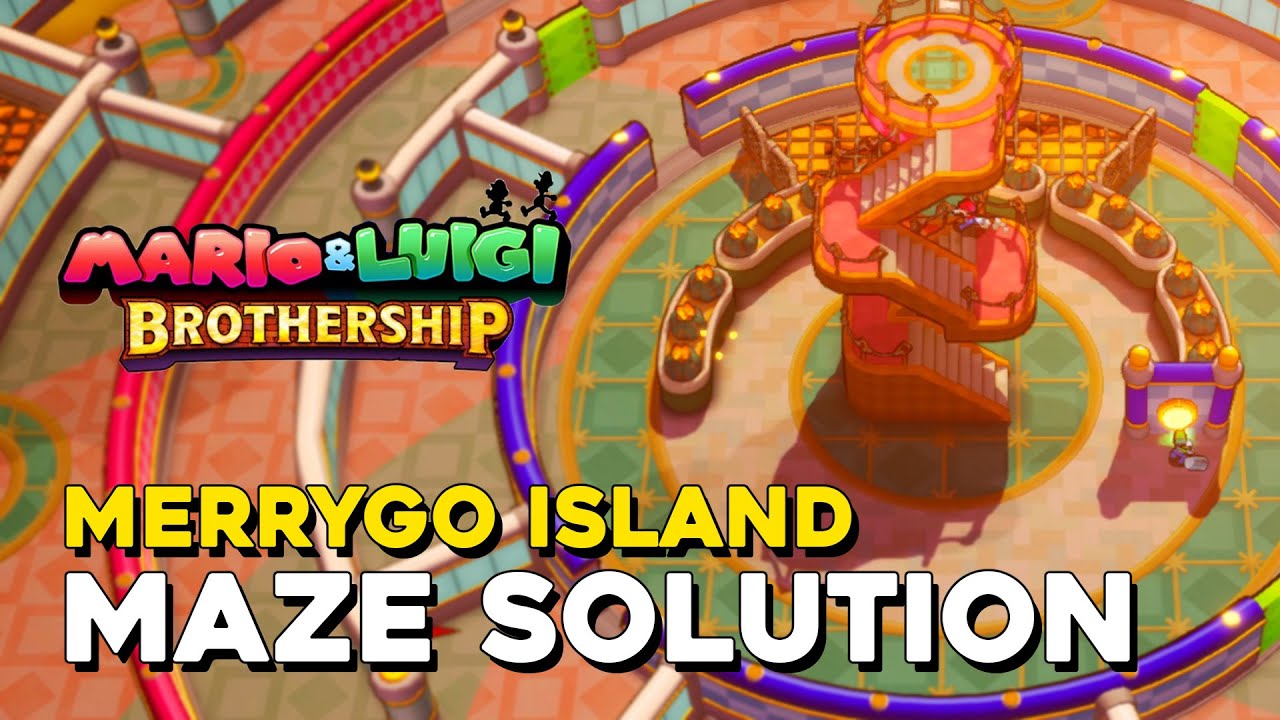 Mario & Luigi Brothership Merrygo Island Maze Solution - YouTube