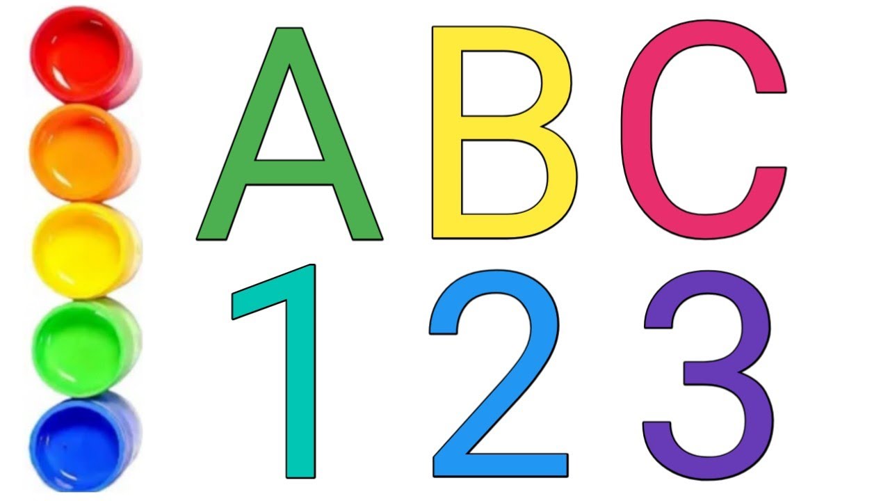 Abcd Colour | 1234 Number Name | 12345 learning for kids | 1 To 10 ...