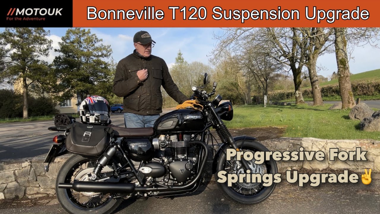 Triumph Bonneville T120, Suspension Upgrade, Progressive Fork Spring’s ...