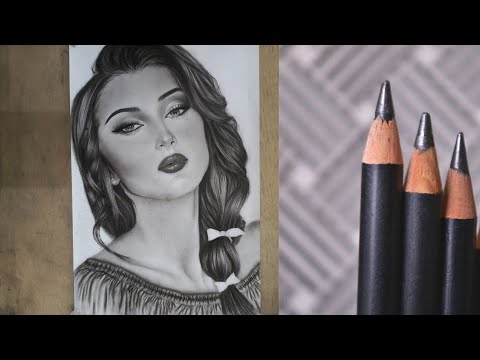 Realistic Girl Portrait Drawing | Pencil Sketch Tutorial | Pencil ...