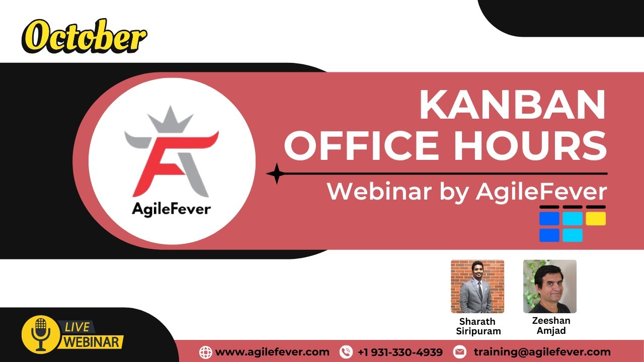 Kanban Office Hours | Open Discussion with Accredited Kanban Trainers | AgileFever - YouTube