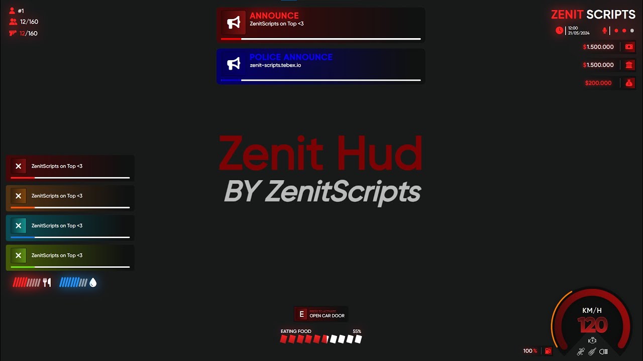 [FiveM] Zenit_Hud by ZenitScripts | Showcase Video - YouTube