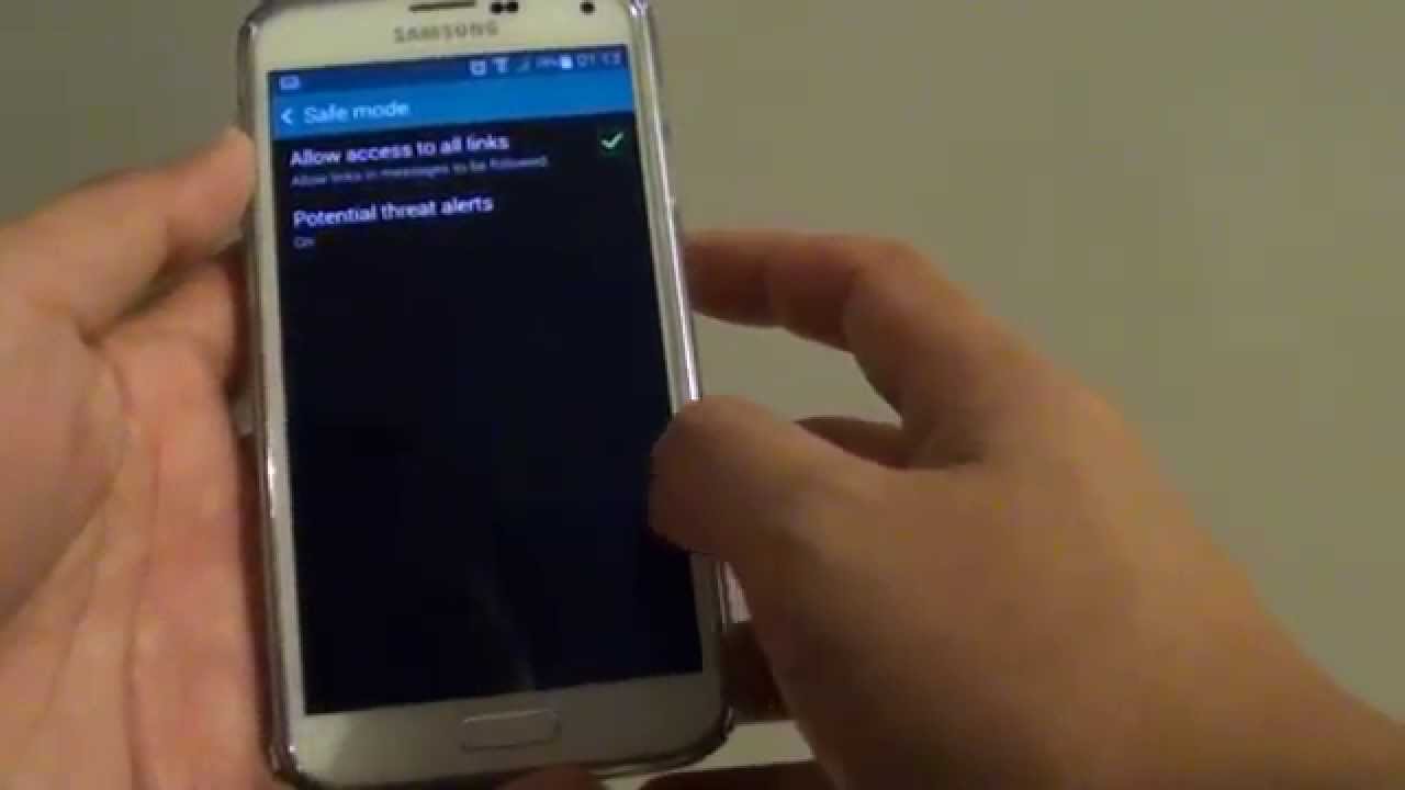 Samsung Galaxy S5: How to Enable Hyperlink in Text Messages - YouTube