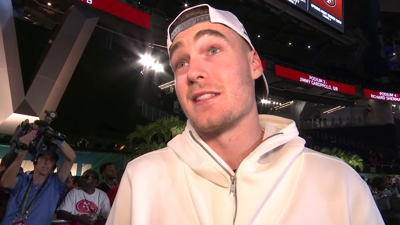 Ross Dwelley | San Francisco 49ers | Super Bowl Opening Night - YouTube