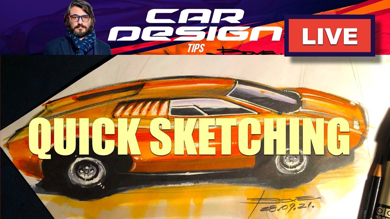 CAR SKETCHING LIVE - Part 1 -PROCREATE and how I use it, Luciano Bove ...