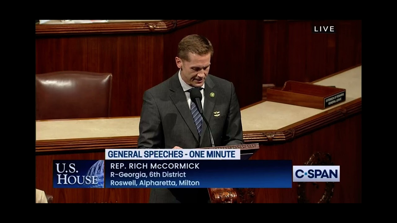Congressman McCormick's Tribute to Georgia Police Officers - YouTube