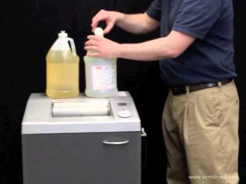 Replacing the Oil Jug on your SEM Paper Shredder or Optical Media ...
