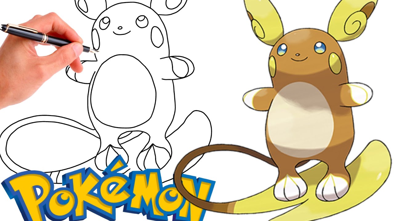 How To Draw ALOLAN RAICHU POKEMON | Alolan Pokemon - YouTube