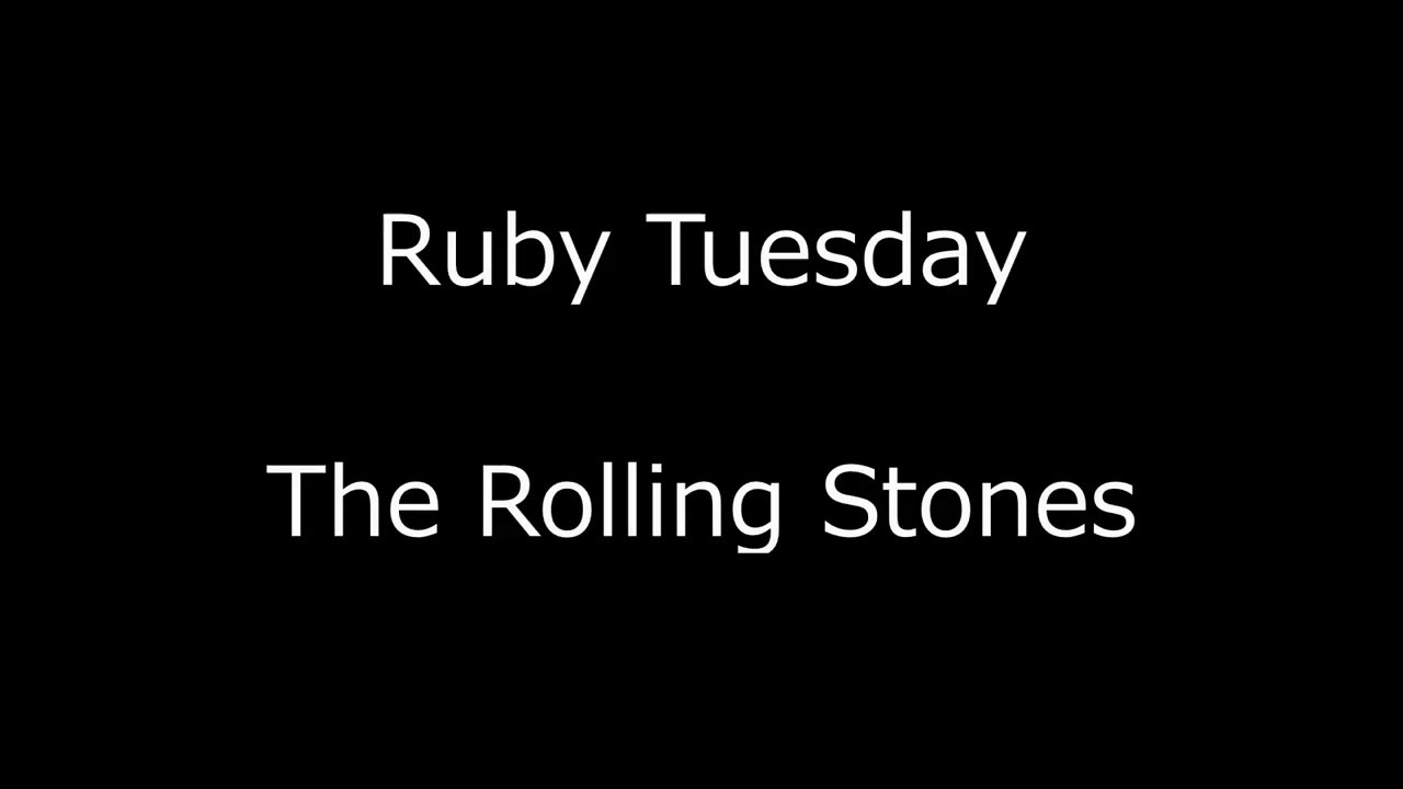 Ruby Tuesday The Rolling Stones guitar bass tab score - YouTube