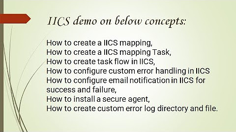 Informatica cloud (IICS) Tutorial - YouTube