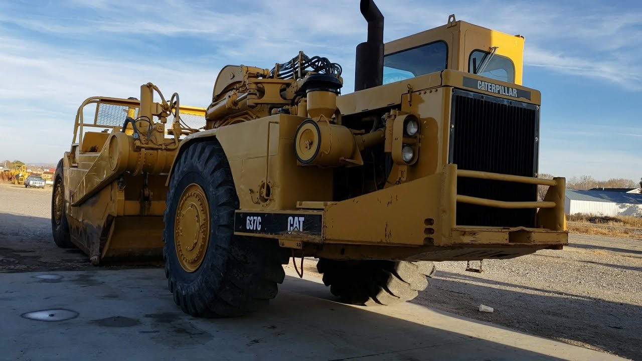 Jpaydirt's Caterpillar 637 Scraper History - YouTube