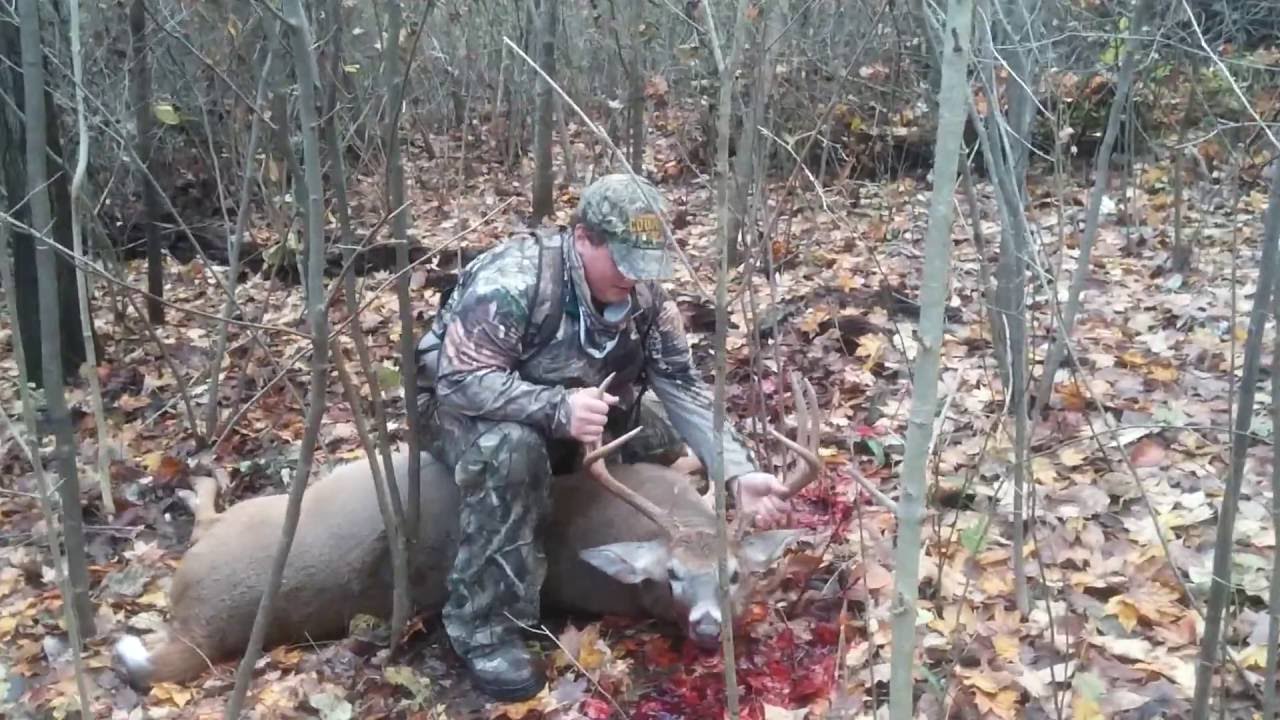 Austin Vaughn 130 inch buck with bow Indiana - YouTube