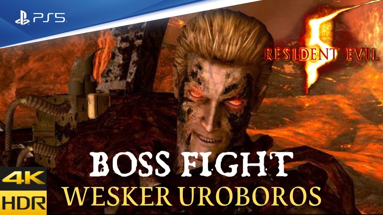 Resident Evil 5 Remastered - Wesker Uroboros Final Boss Fight (Ps5/4k ...
