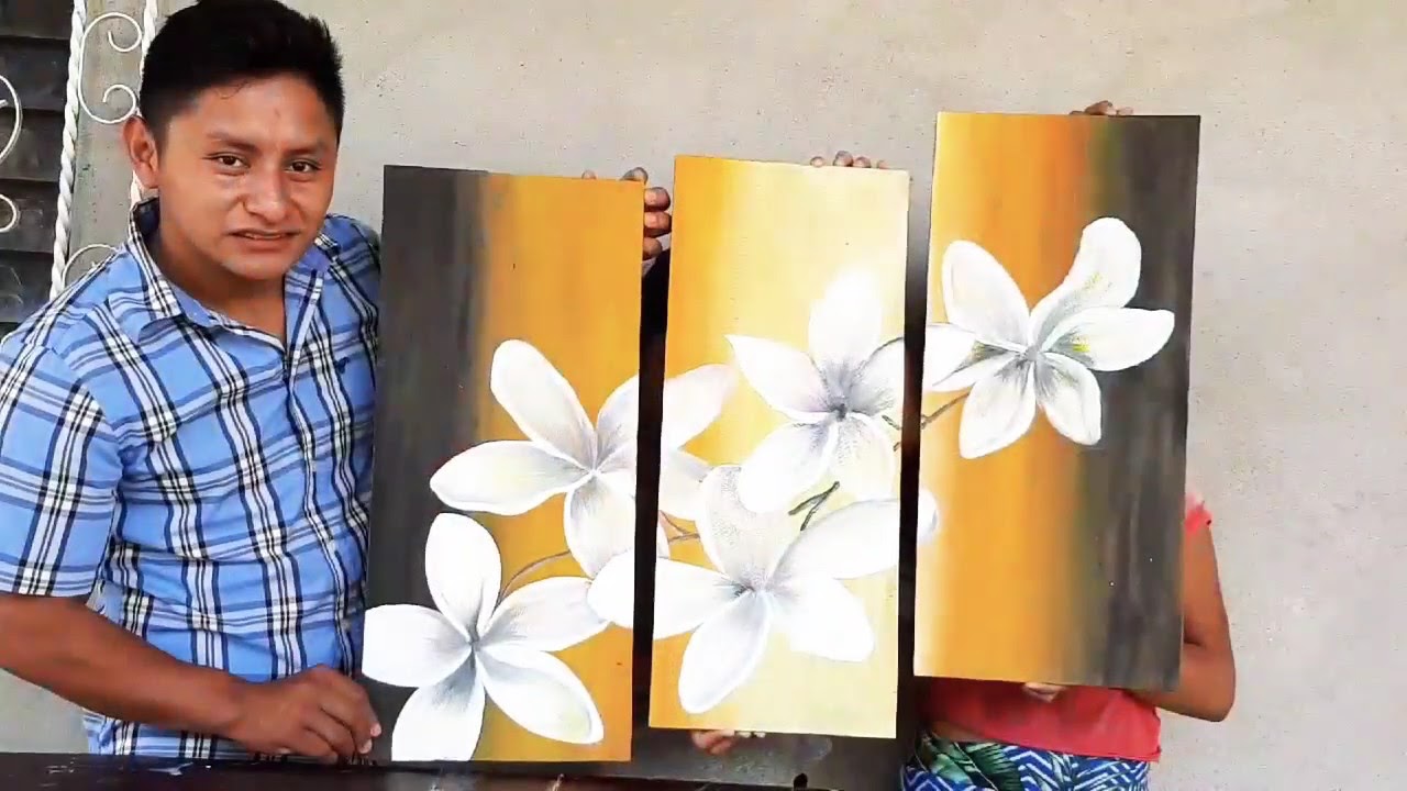 Pintura de flores Técnica a Tempera - YouTube