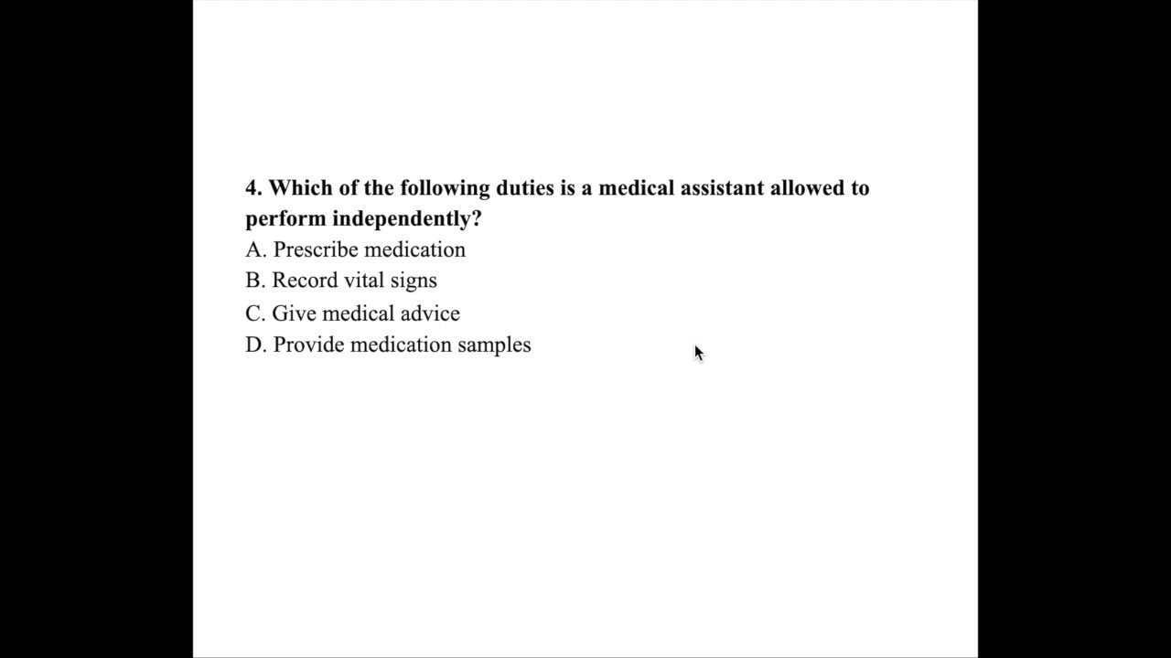 Which Of The Following Duties Is A Medical Assistant Allowed To Perform which-of-the-following-duties-is-a-medical-assistant-allowed-to-perform