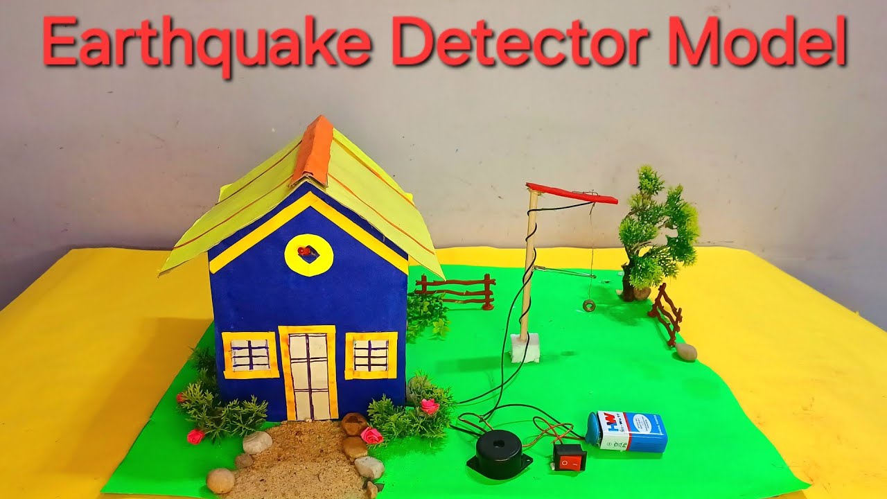 Earthquake alarm working model | Earthquake detector alarm | Earthquake ...
