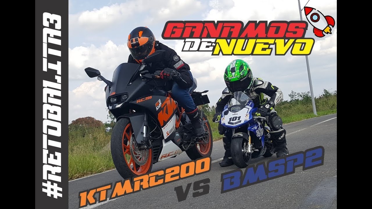 BATALLA DRAG RACE Y LLORADA!!! ENTRE KTM RC200 Y MINIMOTO BMS POLINI ...