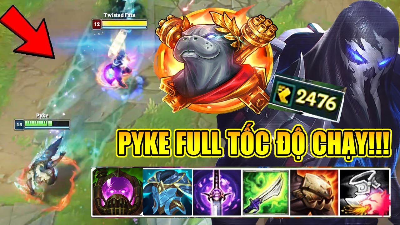 PYKE BƠI VỚI TỐC ĐỘ ÁNH SÁNG HỐT 42 KILL TẠI URF 2022!! - YouTube