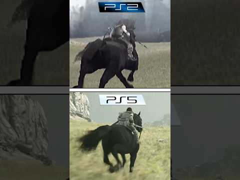 Shadow of The Colossus PS2 vs PS5 (Direct Comparison!) #short #shorts #ps2 #ps5