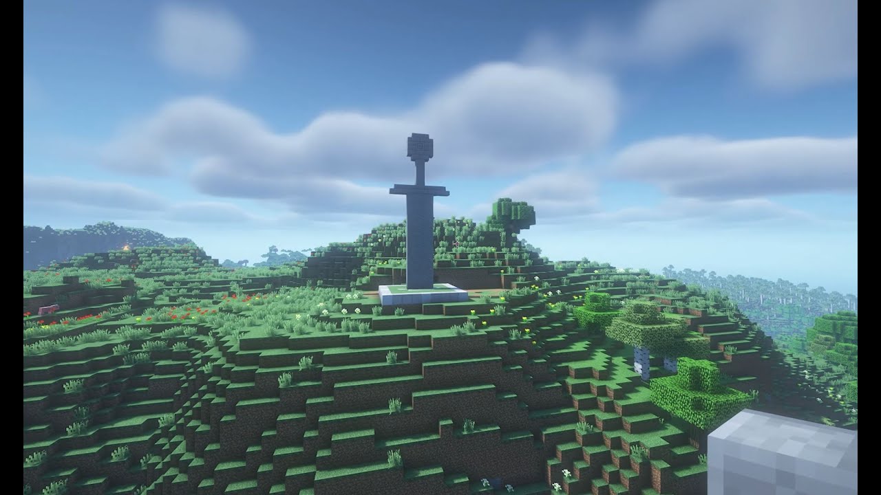 Minecraft - Sword Statue! - YouTube
