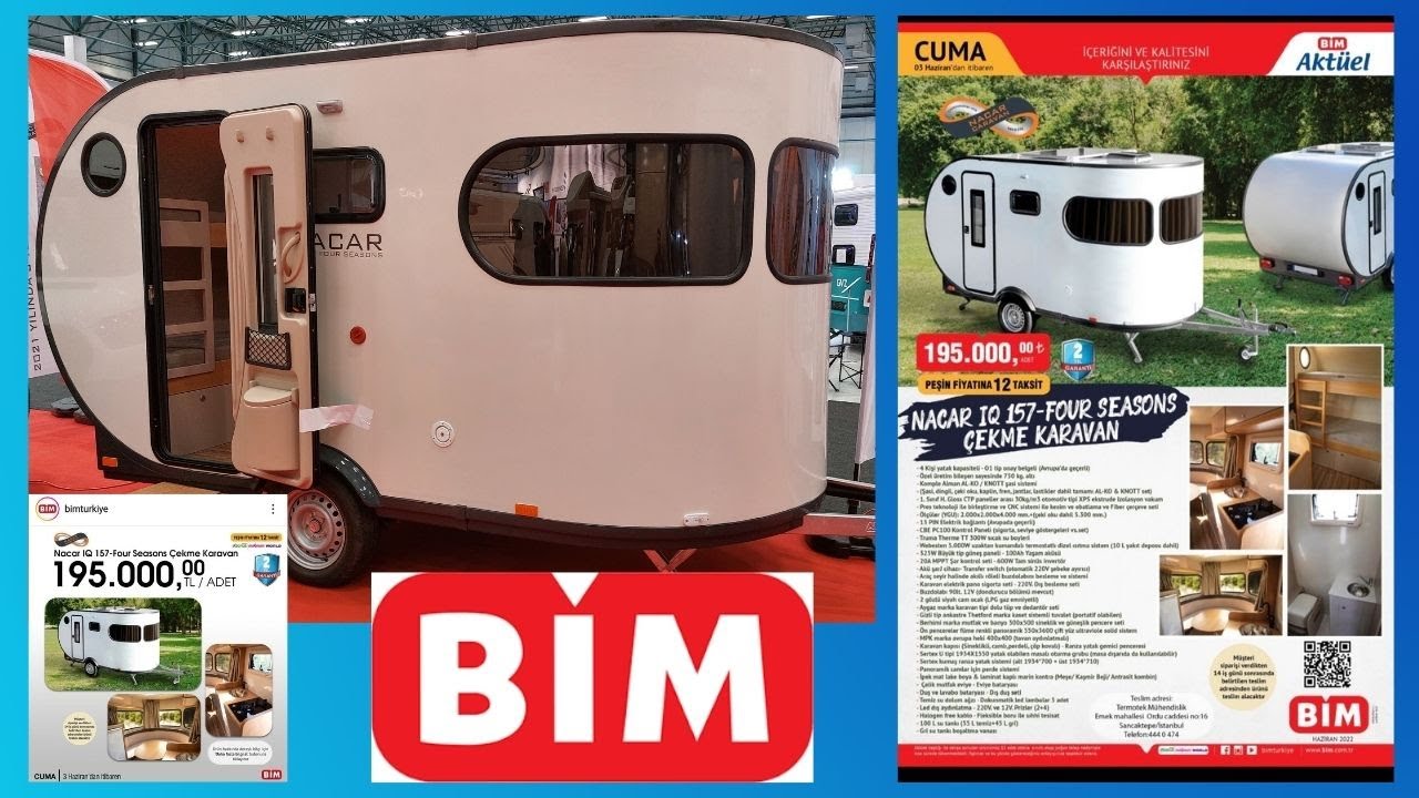 BİM'de SATILAN KARAVANI TANITTIM FİYATI UYGUN MU? A101 DEKİ KARAVANDAN ...