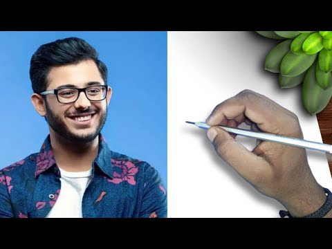 How To Draw Carryminati Outline Drawing, Outline Drawing of Ajey Nagar ...