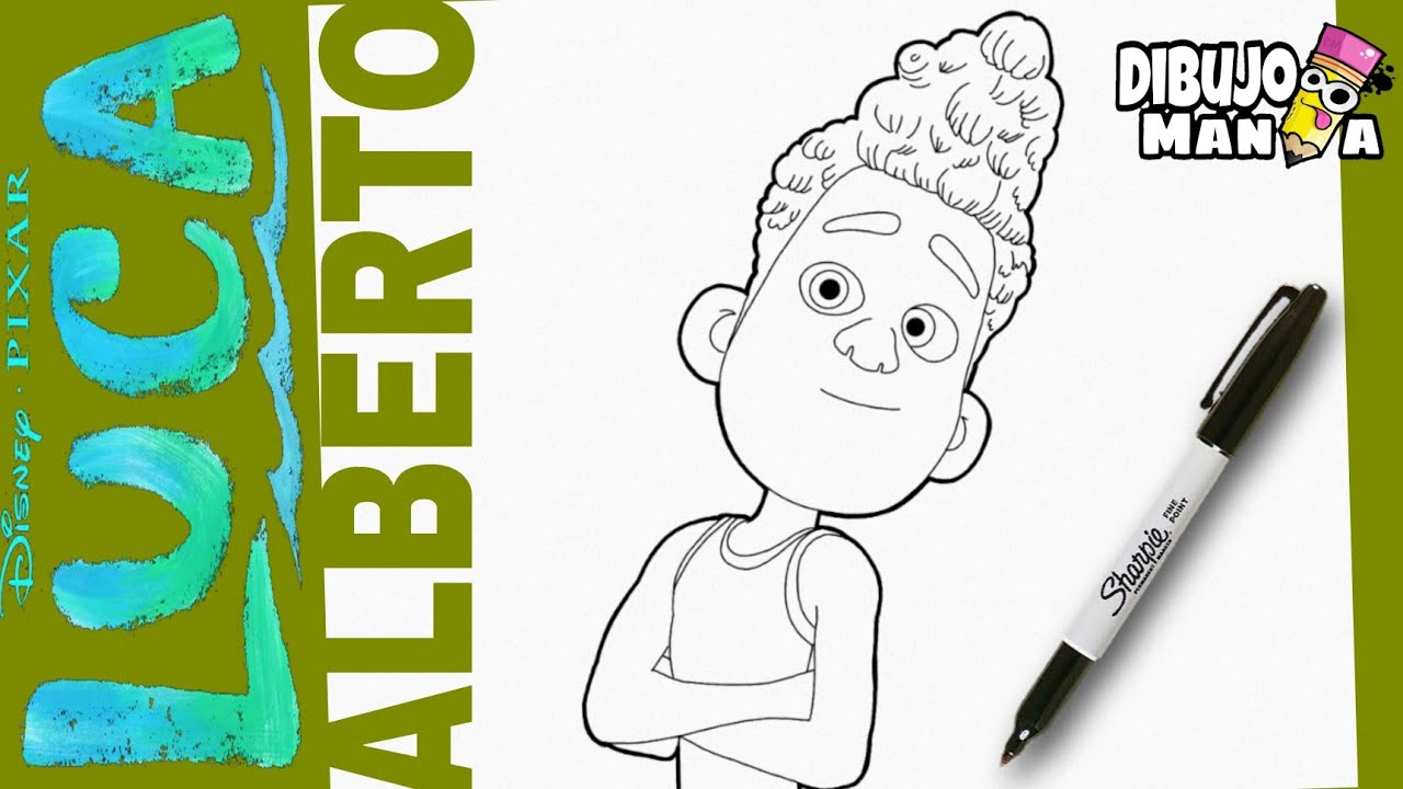COMO DIBUJAR A ALBERTO | LUCA | PASO A PASO | how to draw alberto from ...