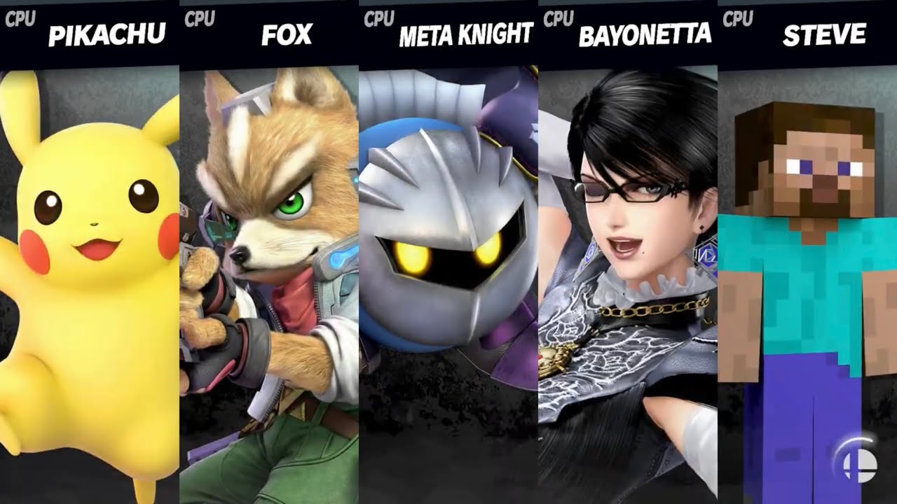 Super Smash Bros. Ultimate - Pikachu Vs Fox Vs Meta Knight Vs Bayonetta ...