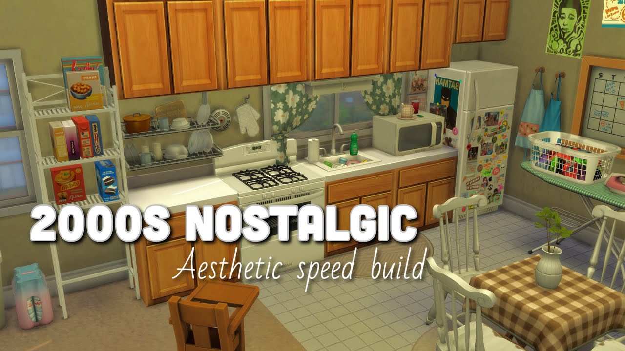 Sims 4 2000s Nostalgic Apartment Speed Build CC - YouTube