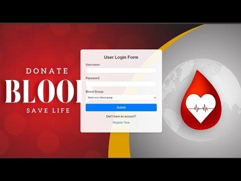 Blood Donation website project |Creating Blood Donation website using ...