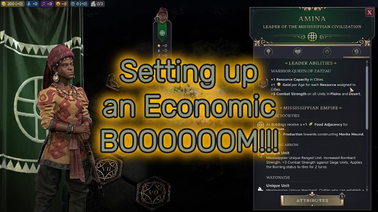 Civ 7 Deity | Can We Setup An Economy In Peace? (Let's Play Amina #1 ...