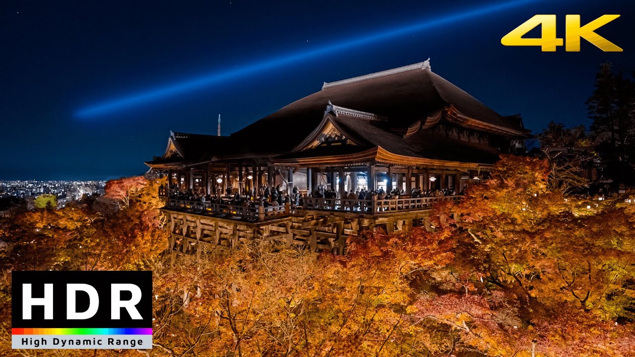 【4K HDR】Kyoto autumn illumination - Kiyomizu-dera - YouTube