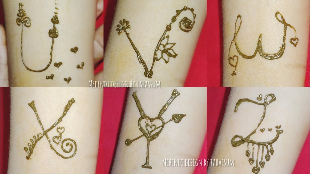 U To Z Alphabet mehendi designs #mehndi #alphabet #design #new #henna # ...