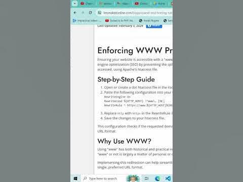 htaccess Redirect: Non-WWW to WWW with HTTPS Guide #htaccess #www #https - YouTube