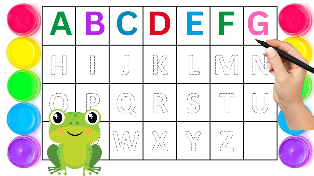 Learn alphabet abcd.numbers and shapes.a for Apple, b for ball.abcd ...