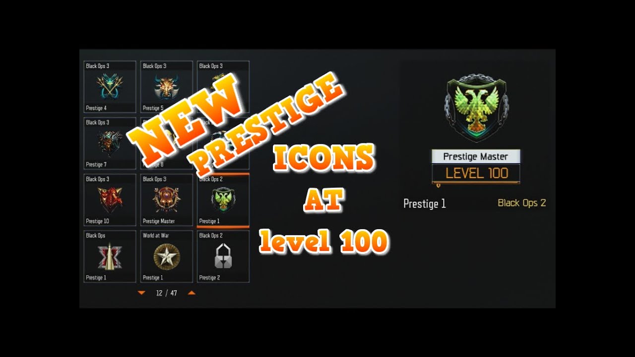 prestige master level 100 what prestige icons gets unlocked black ops 3 ...
