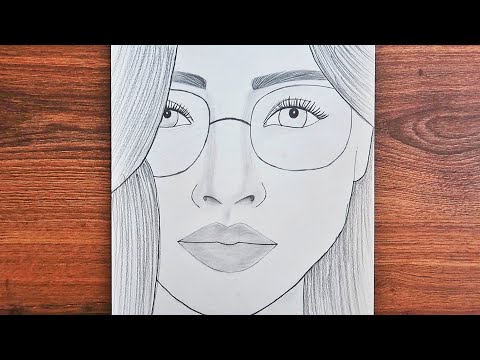 ADIM ADIM GÖZLÜK LÜ GÜZEL KIZ YÜZÜ NASIL ÇİZİLİR / Yeni başlayanlar İçin Kolay Çizimler