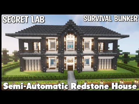 Semi-Automatic Redstone House with Secret Lab and Bunker! Blu's ...