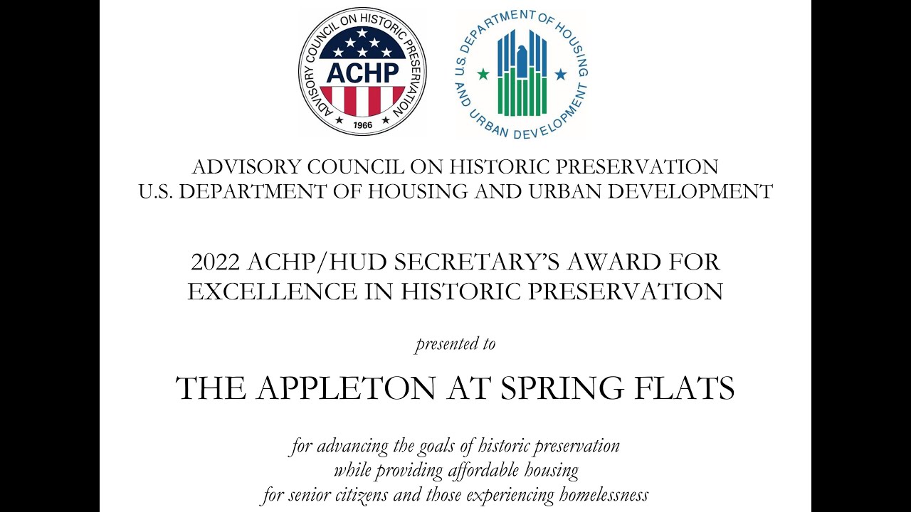 2022 ACHP/HUD Secretary's Award for Excellence in Historic Preservation ...