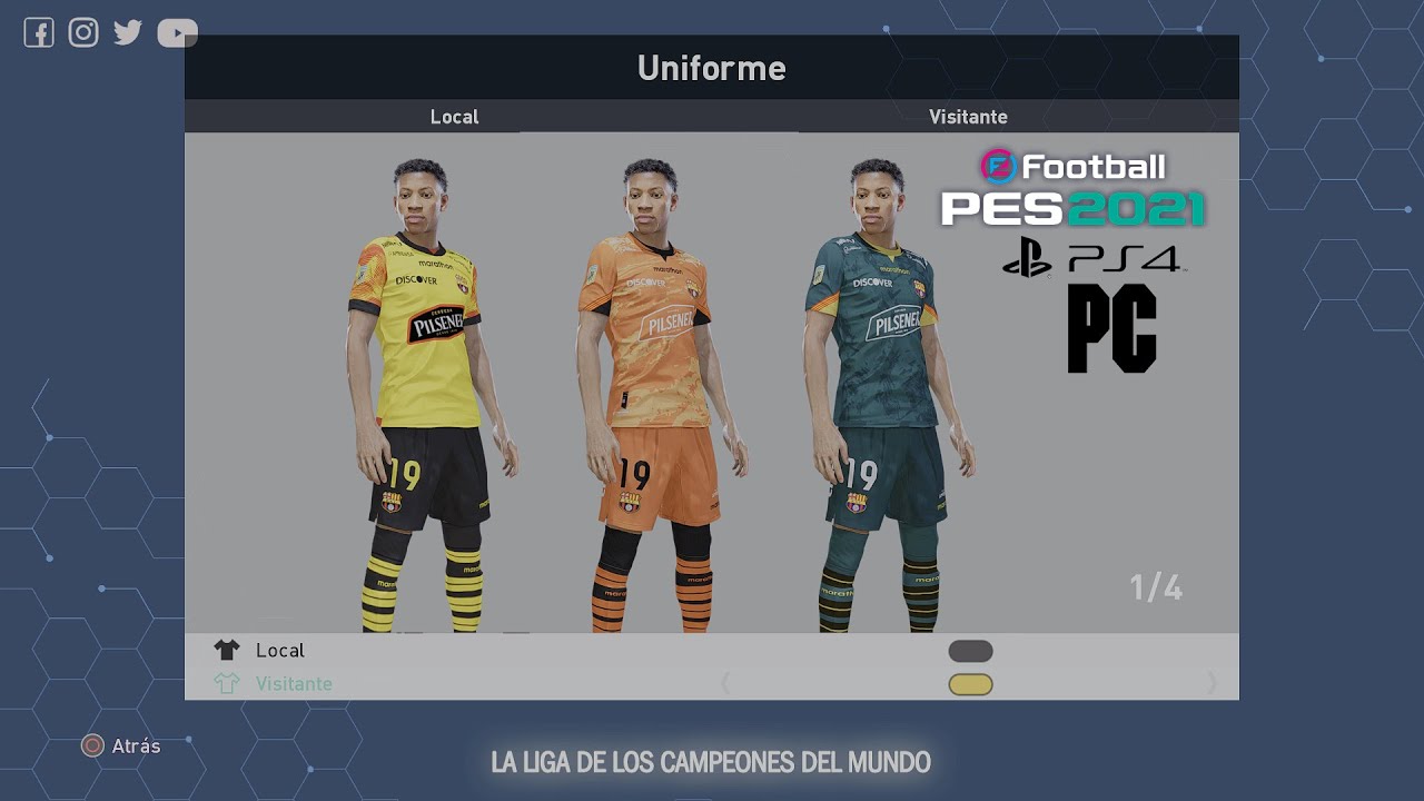 KITS BARCELONA SC PES 2021 PC Y PS4 - YouTube