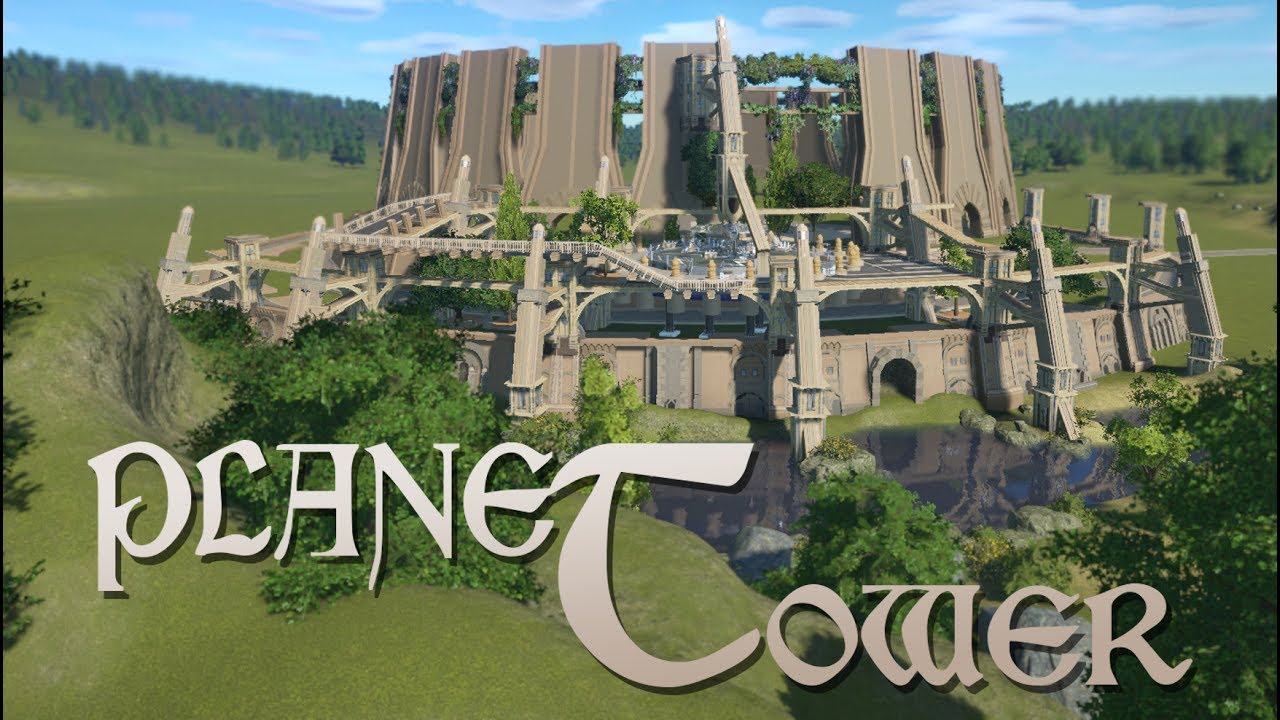 Planet Coaster - Planet Tower (2) Supports & Terraforming (ft. Uthris ...