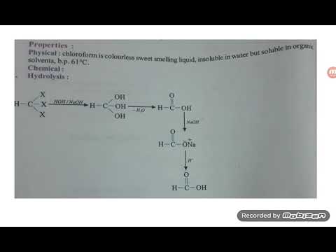 hydrolysis of chloroform - YouTube