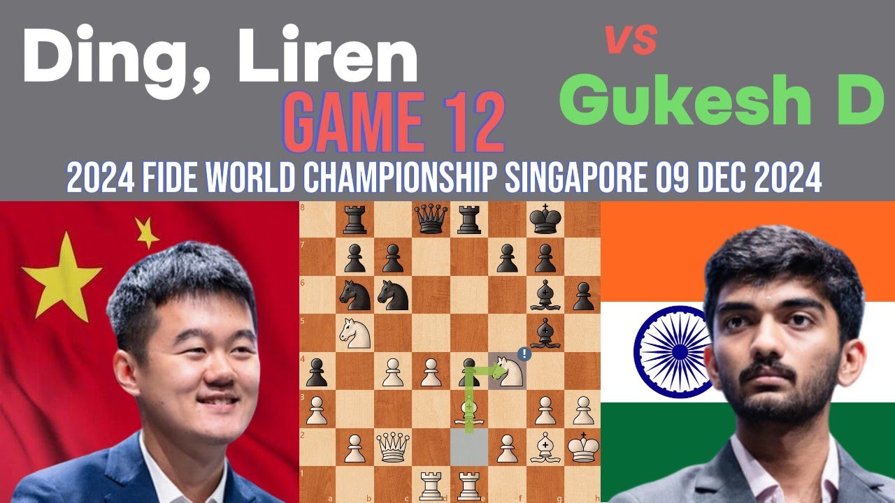 Ding Liren Strikes Back! Flawless Victory vs. Gukesh D - 2024 FIDE ...