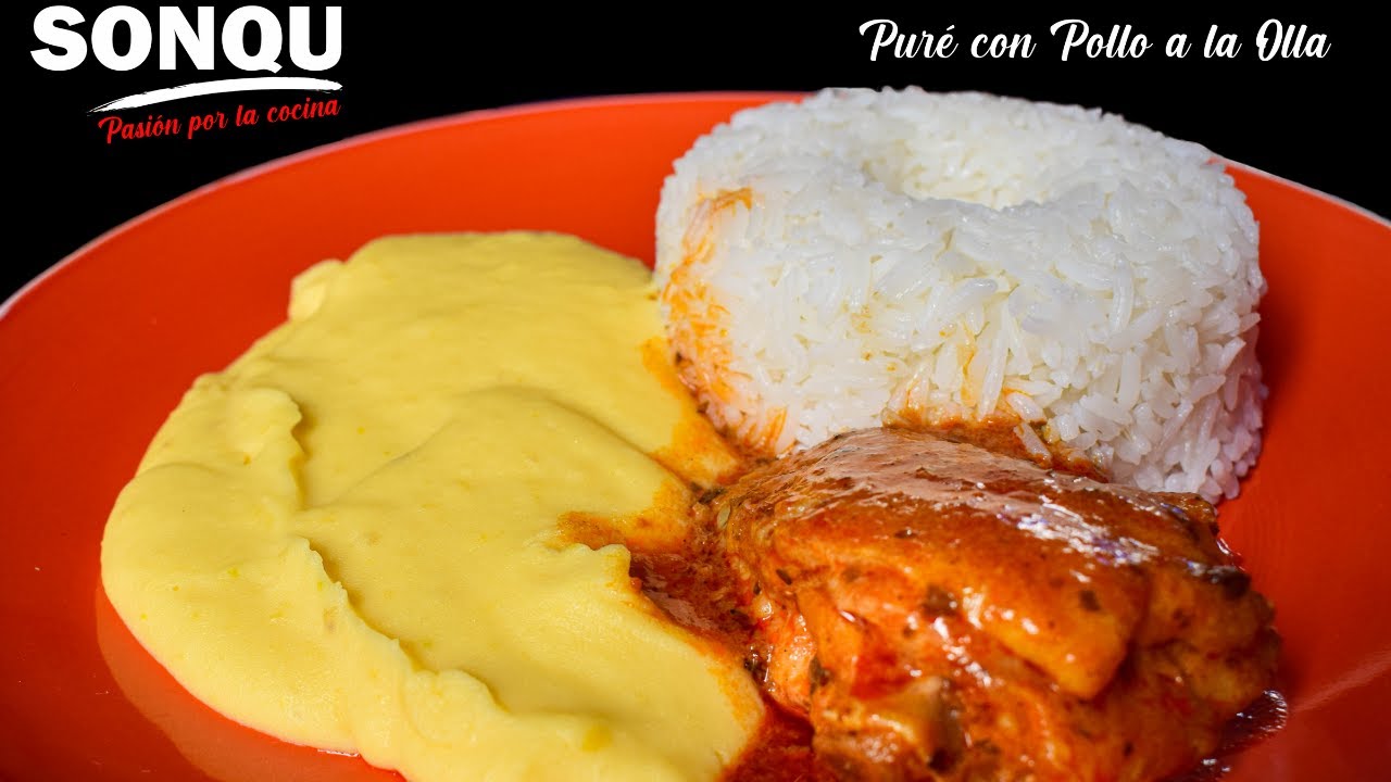 Como preparar Pollo a la Olla con Puré de papas - YouTube