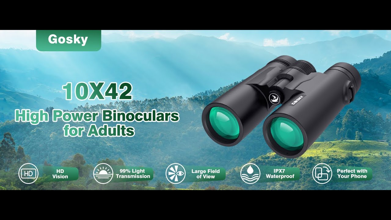 Gosky 10x42 Roof Prism Binoculars - YouTube